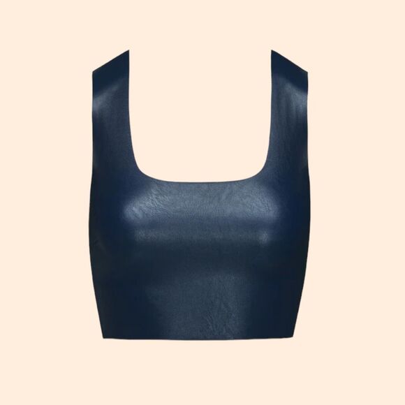 Commando | Tops | Commando Faux Leather Squareneck Crop Top | Poshmark